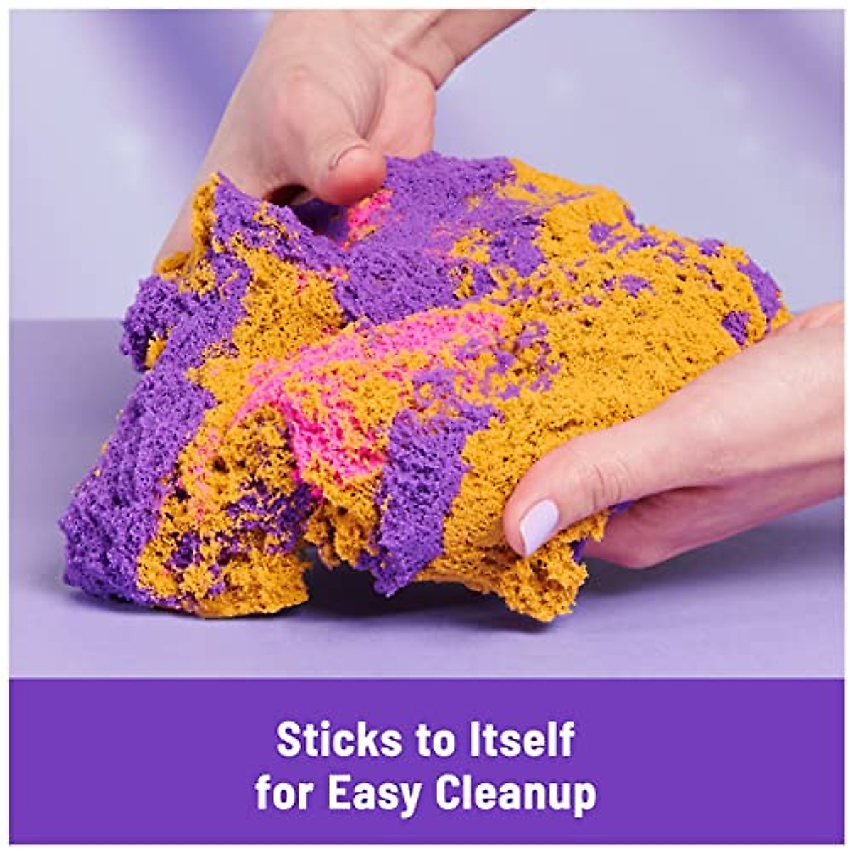 Kinetic Sand, Mermaid Crystal Playset, Over 1lb of Play Sand, Gold Shimmer Sand, Storage and Tools, Sensory Toys for Kids Ages 3 and up