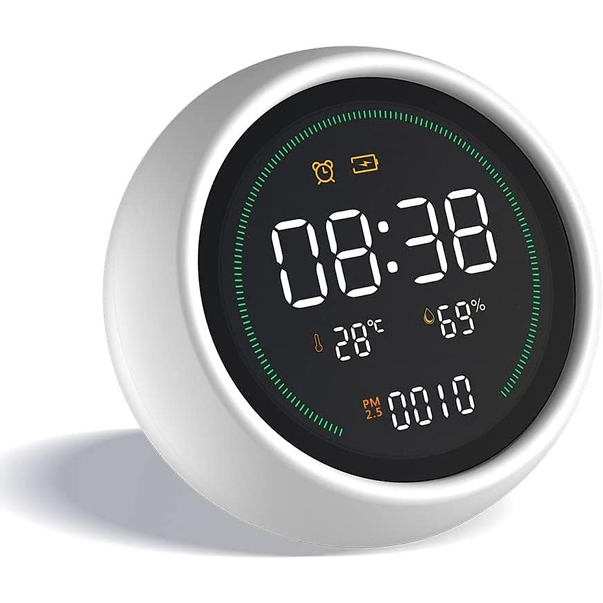 Carbon Dioxide CO2 + PM2.5 Air Quality Monitor, Pollution & Ventilation Meter – Temperature and Humidity Sensor – Measure Indoor Ventilation Levels with CO2 PPM and PM2.5 Micron Dust Levels