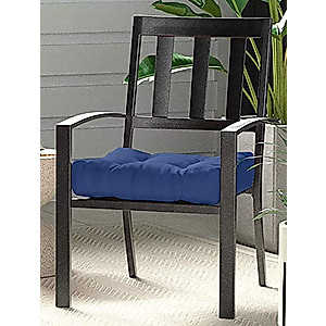 Leeymoo Square Outdoor/Indoor Seat Cushion 20x20, 2 Pack Tufted Patio Furniture Chair Pads with Thick Form Filled
