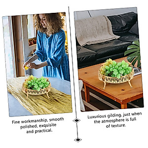 ADOCARN 1pc Storage Dishes Altar Bracelet Vegetables Fruit Style Smudging Household Plates Bread Bowls Display Metal Nut Basket Dry Cuake Cakes Vanity Incense Offering Buddhist Salad