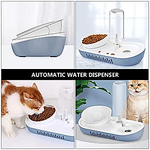 Mipcase 3 Sets Waters Cat Dish Small Automatic Waterer Kittens Blue for Kitten Bowls Puppies Bunny Puppy Water Raised Dog Food Dispenser Pets Feeder Auto Bowl Gravity Medium Pet Supplies