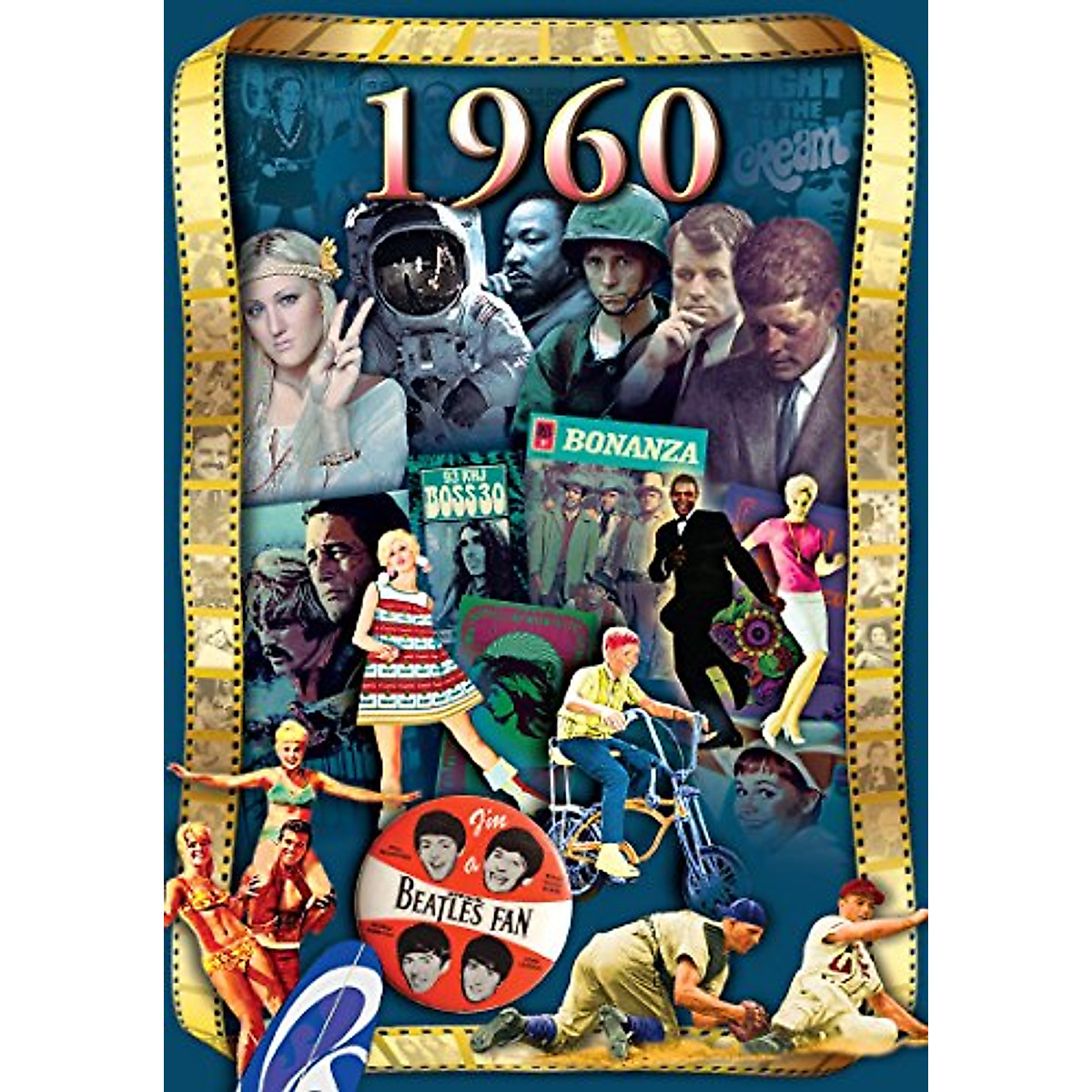 Flickback 1960 DVD Greeting Card for Birthday or Annivesary