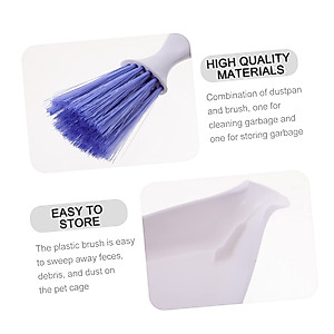 BCOATH 6 Sets Hamster Cleaning Tool Mini Hand Broom and Dustpan Cage Cleaning Broom Desktop Broom Pet Cage Brush Hamster Broom Small Plastic Broom Mini Brooms PVC Household Tableware