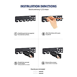 Towel Rack Holder Wall Mount – Towel Rack Hook Bathroom Space Saving and Easy to Install Towel Holder Hooks - The Perfect Addition to Your Bathroom,kichen Home Decor(Black)