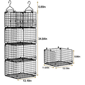 JKsmart 4-Shelf Modern Metal Closet Organizer with 3 Dividers for Storing Clothes, Boots, Towels, and More
