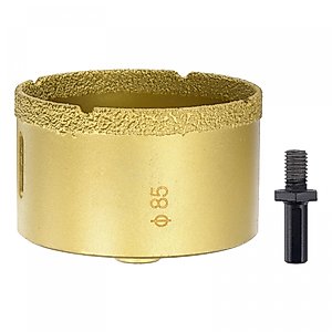uxcell Brazed Diamond Core Drill Bits 85mm Hole Saws with M10 Arbor Adapter for Porcelain Tile Marble Concrete Stone Brick