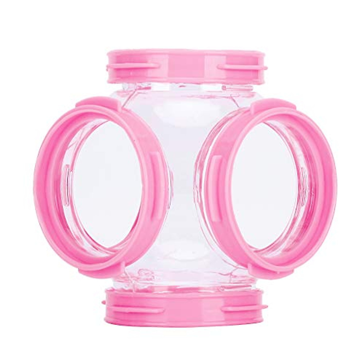 Boquite Valentine's Day Carnival 2Pcs Pipeline Training Line Accessories DIY Hamster Sports Tunnel, Hamster Toy Tubes, for Hamsters Pets(Pink)