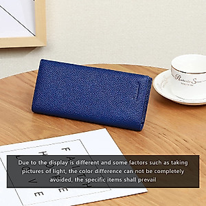 Seammer Ultra Slim Thin Real Leather Wallet for Women RFID Blocking Bifold Card Holder Clutch Wallets with Zipper Pocket