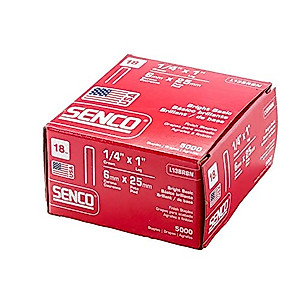 Senco L13BRBN 18 Gauge by 1/4-inch Crown by 1-inch Length Bright Basic Staples (5,000 per box)