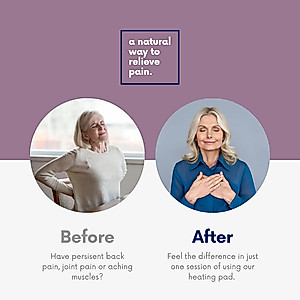 Solayman's Lavender Heating Pad Microwavable with Blue Removable Cover - Warm Compress Moist Heating pad for Back Pain Relief