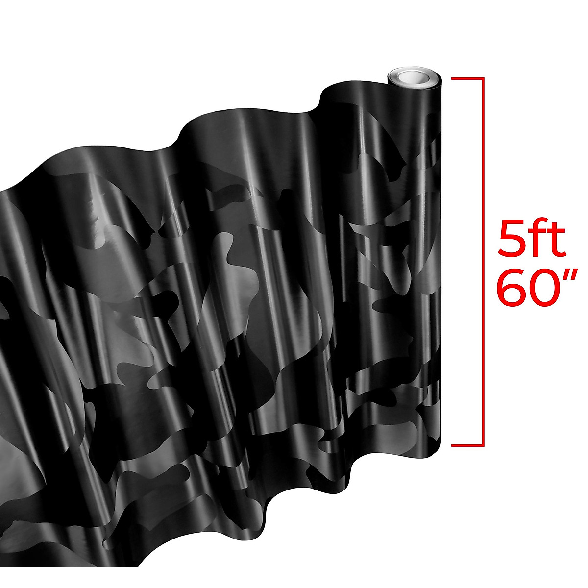 VViViD+ Stealth Edition Camouflage Vinyl Wrap (1.5ft x 5ft, Large Black Stealth)