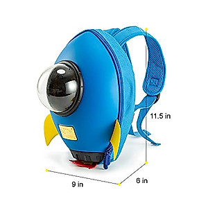 KIDDIETOTES Rocket Backpack for Toddlers, and Children - Perfect for Daycare, Preschool, Kindergarten, and Elementary School