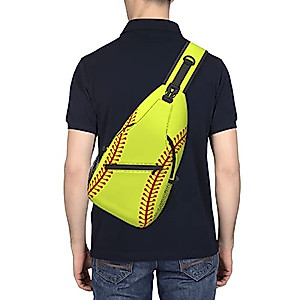 JDEIFKF Softball Sling Bag Chest Bag Sport Softball Crossbody Bags For Mens Womens