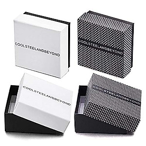 COOLSTEELANDBEYOND Mens Steel Vintage Fancy Curb Chain Bracelet with Tribal Tattoo Pattern, Retro Style, Masculine