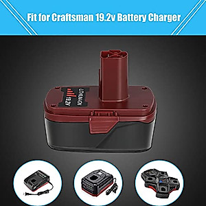 JYJZPB 2 Packs 6.5Ah Lithium Battery for Craftsman 19.2 Volt Battery DieHard C3 Battery XCP 315.115410 315.11485 130279005 1323903 120235021 11375 11376 315. PP2011 Cordless Battery