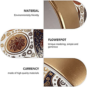 Happyyami Vintage Decor Vintage Ceramic Succulents Planter Flower Pot Pen Pencil Cup Brush Holder Desk Organizer Mini Candy Bowl Ashtray Bonsai Container for Home Garden Office Decor