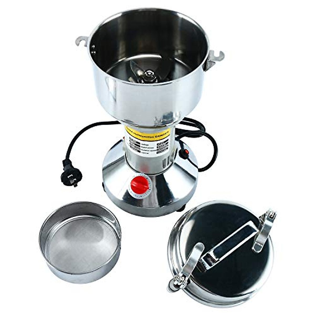 YaeTek 110V Electric 500g Grain Grinder Machine High Speed Mill 1600W Corn Herb Spice Powder Machine