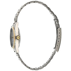 Women's White Dial Two Tone Base Metal