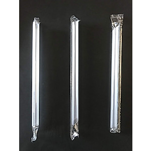 Extra Wide Individually Wrap Boba Bubble Tea Fat Drinking Straws, 7-7/8" Long, Transparent, 2250 pcs per case (2250)