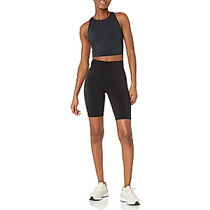 Amazon Essentials Women's Active Sculpt High Neck Racer Back Sports Bra Tank - Discontinued Colors, Black, 1X