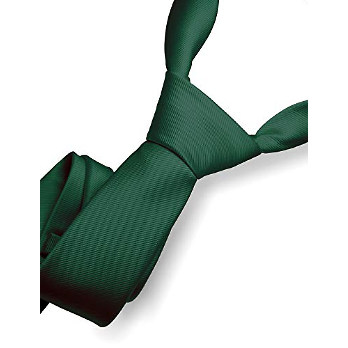 RBOCOTT Silk Dark Green Tie Business Wedding Formal Necktie for Men (Dark Green)