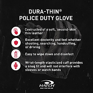 HATCH Large Protective Glove, Black, Unisex