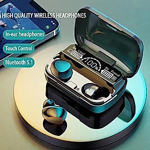 M10 Wireless Earbuds Bluetooth 5.1 TWS 2200mAh Power Bank Charging Box in Ear Earphones True Stereo Gaming Sports HiFi Headphones Headsets Microphone Airdots Premium Deep Bass Sound Clear Call