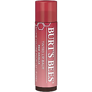 Burts Bees 100% Natural Tinted Lip Balm, Red Dahlia with Shea Butter & Botanical Waxes 1 Tube