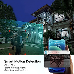 Menggood 2K Outdoor Camera Wireless, 2.4G WiFi Solar Security Cameras Wireless Outdoor with Color Night Vision/PIR/Spotlight & Siren/2-Way Talk, Cloud/SD, Alarm Push(2 Pack)