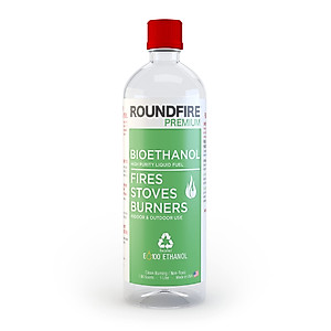 Roundfire Smores Bundle - Bio Ethanol Fireplace Fuel 1 Liter - Tabletop fire Pit, CDA, Denatured Ethanol Alcohol Fuel 1 Quart, for Gel & Ethanol Fire Pits