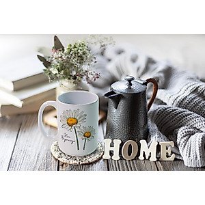 New Beginnings Box Gifts for Women, Daisy White Coffee Mug 15Oz and Keychain, Gifts for New Job, New Home, Leaving Job, Goodbye, Good Luck, Going Away, Farewell Coworker Leaving, Divorce Gifts