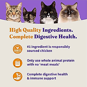 Halo Holistic Cat Food Dry, Cage-free Chicken Recipe, Complete Digestive Health, Dry Cat Food Bag, Adult Formula, 6-lb Bag