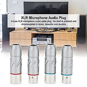 Vifemify 3‑Core Microphone Audio Cable Plug Pure Copper Rhodium‑Plated Microphone Cable Plug