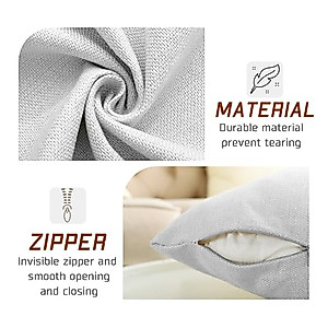 Christmas Gingerbread Man Throw Pillow Cover Candy Cane Santa Christmas Balls Holiday Brown Linen Decorations Pack of 2 Euro Patterned Bed Outdoor Patio Office Porch Cozy Pillow Covers 16x16inch