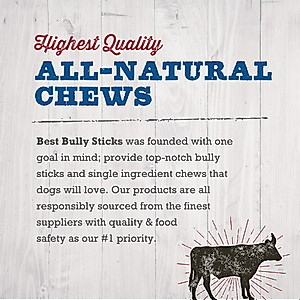 Best Bully Sticks Jumbo Smoked Beef Shin Bones (3 Pack) - Free-Range, All-Natural, & Grass-Fed Beef Dog Chews