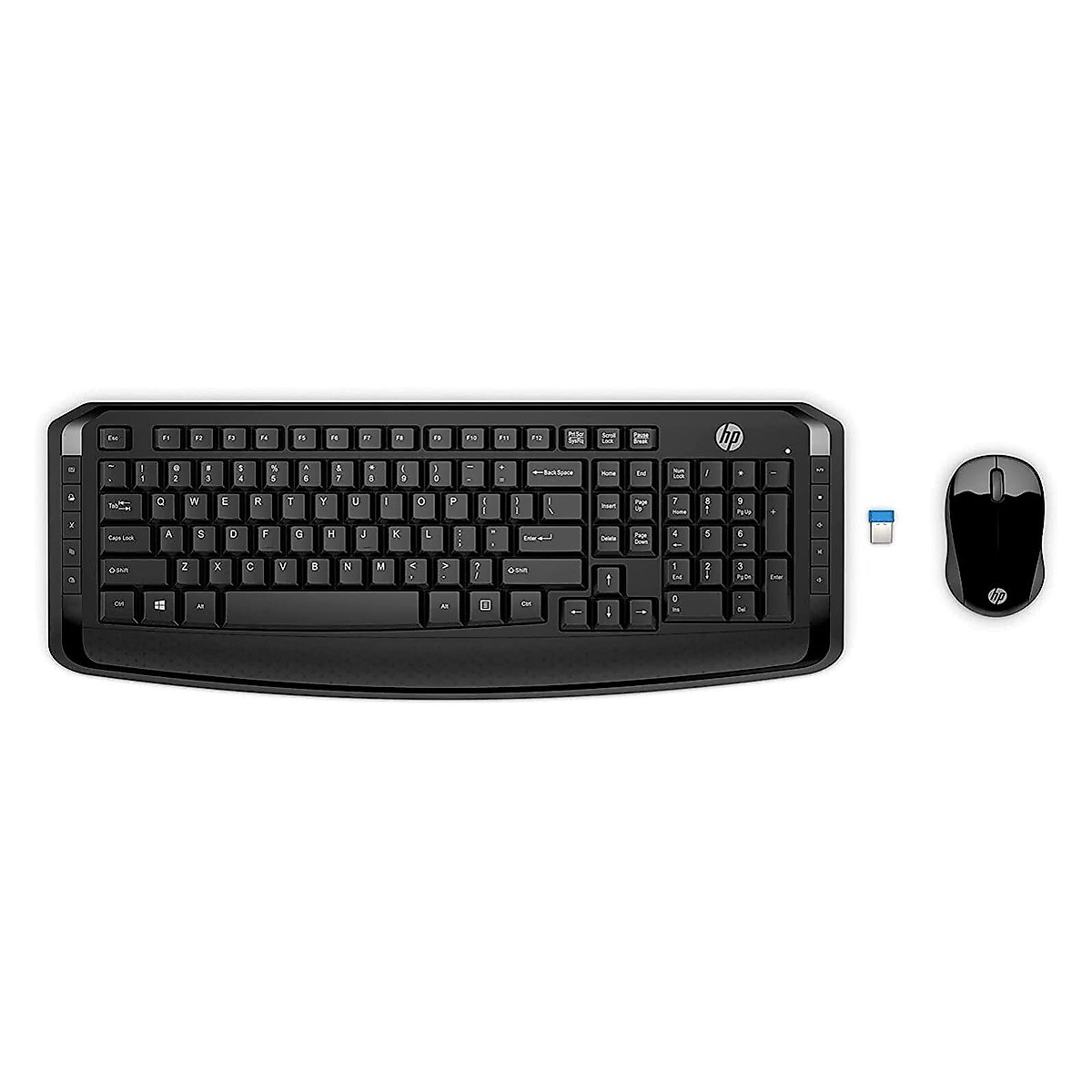 HP Wireless Keyboard and Mouse 300 PC Accessories Bundle with Waverest Gel Pads and Micro Bluetooth Speaker with Professional Sound, Built-in Mic and Remote Selfie Shutter