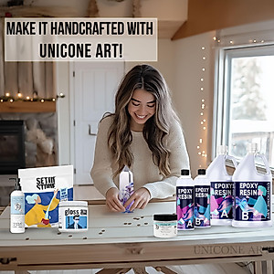 Unicone Art Liquid Silicone Mold Making Kit - 1:1 Ratio, Food Safe, Fast Cure Remeltable Silicone Rubber Mold Making Gift - Ideal for Resin Epoxy Casting, Plaster Casting, Candle Making 8.8lbs