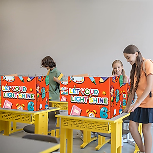 36 Pcs Privacy Boards Bulk, Large Privacy Folders with Bright Color Classroom Desk Shields Dividers, Desk Table Privacy Boards for School Teacher Student Test Study Office, 39 x 14 Inch (Sweet)