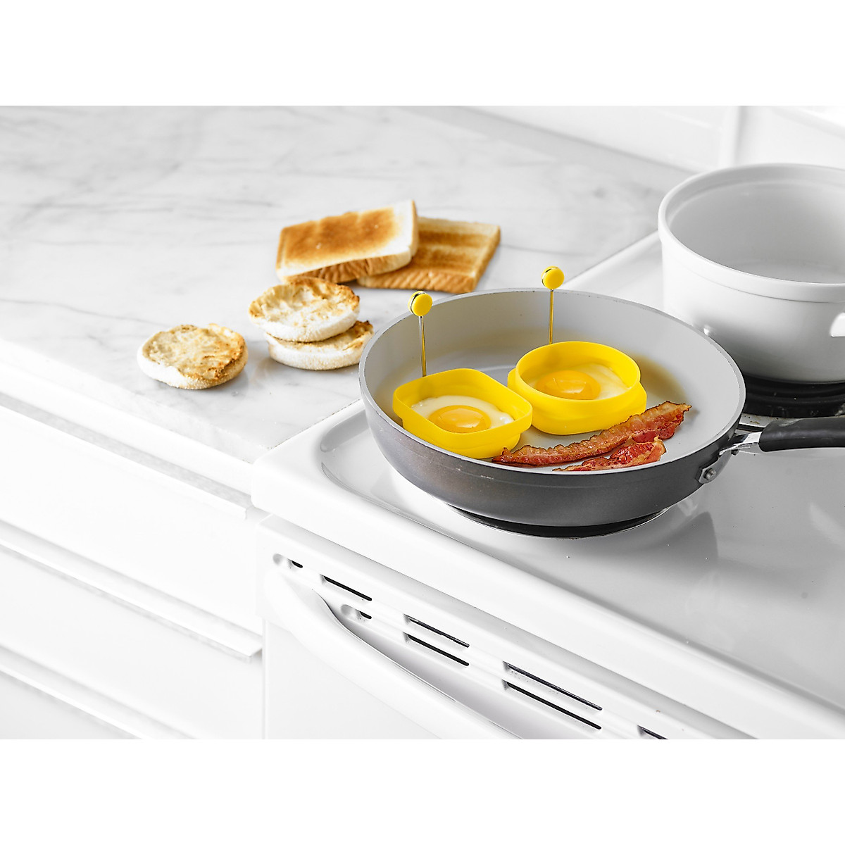 Trudeau Yellow Silicone Reversible Egg Ring