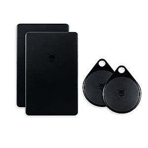 Pebblebee Clip & Card Combo (2xClip, 2xCard) | Rechargeable Item Tracker | Compatible with Apple Find My | 500ft Bluetooth | Water Resistant | Bright LED | Loud Sound