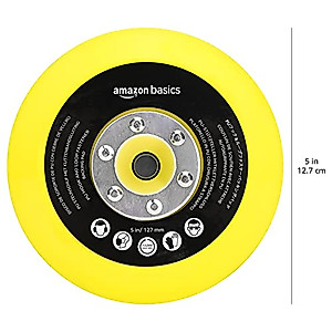 Amazon Basics PU Hook and Loop Fastener Backing Pad, 5-inch