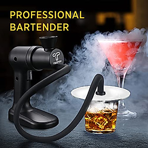 Tikaton Cocktail Smoker, Wood Chips Smoke Infuser, Smoking Gun Food Smoker, Portable Cold Smoke Generator for Drinks and Food, Gifts for Men Dad, Mom, Husband, and Cooking Enthusiast