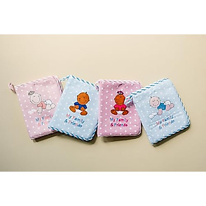 My First Photo Album for Baby - Baby Girl on Soft Fabric Cover in Pink, Holds 15 Photos, Wipeable Pages, Baby Safe Mirror - Baby's First Photo Album by Genius Baby Toys