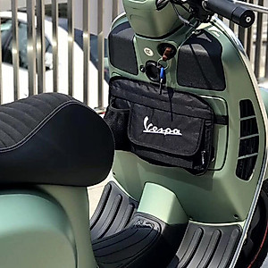 OXLLONE Motorcycle Nylon Electric Scooter bag Glove Saddle Luggage Bags Storage Tool Bag Decorate Case Box Compatible with VESPA GTS GTV LX LXV Scarabeo Sprint 150