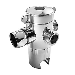 QWORK 3 Way Shower Diverter Valve 1/2” with Hand Shower Cradle for Bathroom Hand Shower Hardware Accessory