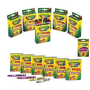 Crayola Crayons 24 in a Box (Pack of 12) 288 Crayons Total Bundle with Box of Neon Crayons