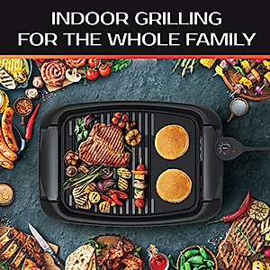 Mueller Ultra GrillPower 2-in-1 Smokeless Electric Indoor Removable Grill and Griddle Combo, Nonstick Plate, with Adjustable Temperature, 120V