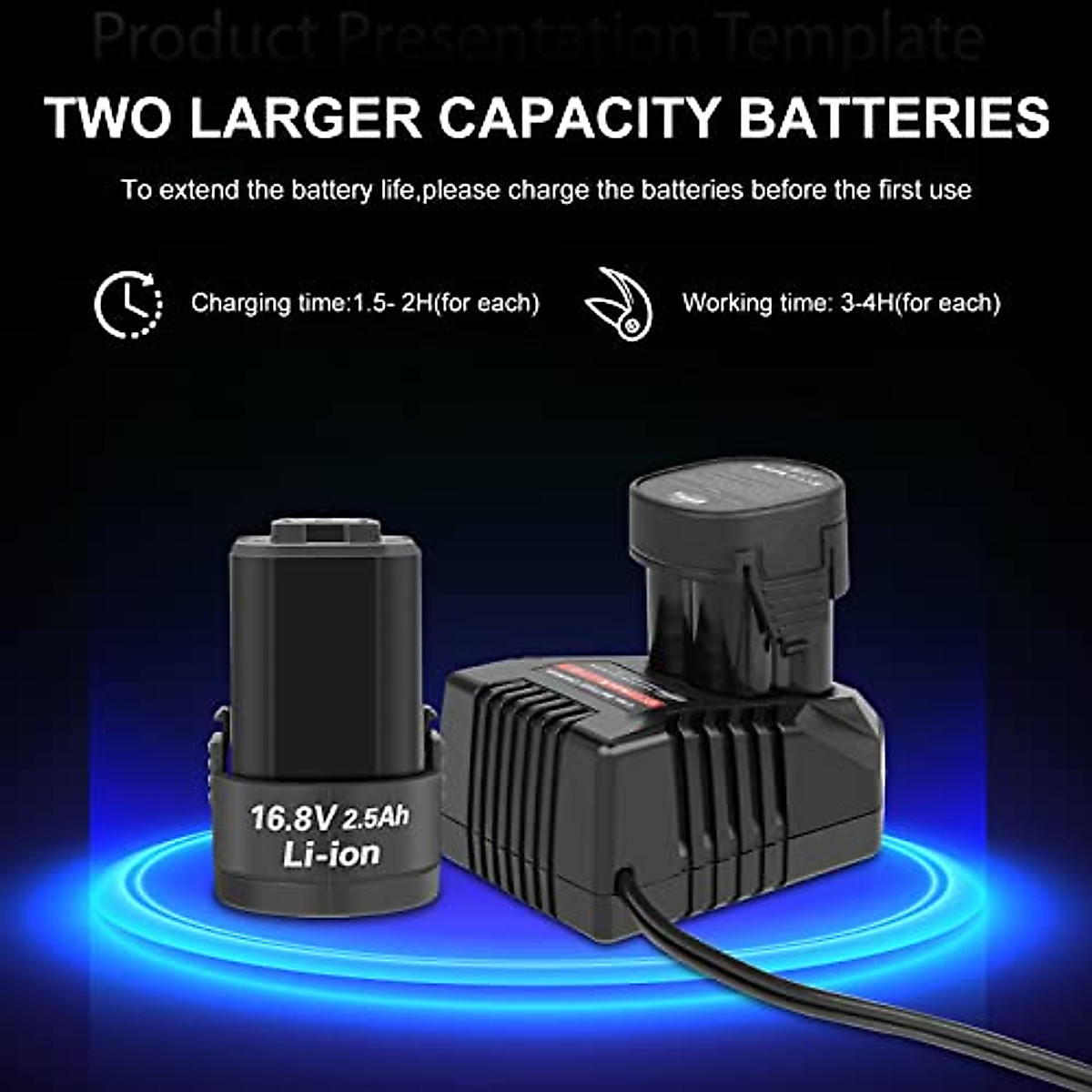 Brushless Cordless Pruning Shears, 20V Electric Pruner Battery Powered, 1 Inch Cutting Diameter, Tree Branch Pruner Garden Shears 2pcs Backup Rechargeable Battery, 3-4 Working Hours