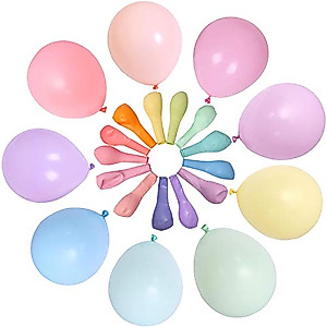 BEISHIDA 100 Pack 10 Inch Pastel Balloons Thick Mixed Color Balloon, MultiColored Macaron Mixed Color Latex Balloons for Birthday Wedding Reception Engaged Baby Bridal Gift Party Decorations