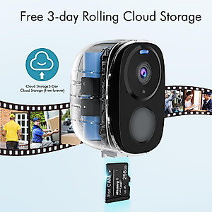 Menggood Security Cameras Wireless Outdoor (2 Pack), 2K Battery Powered Outdoor Camera AI Motion Detection, Spotlight Siren Alarm, Color Night Vision, 2-Way Audio, No Monthly Fee, Works with Alexa